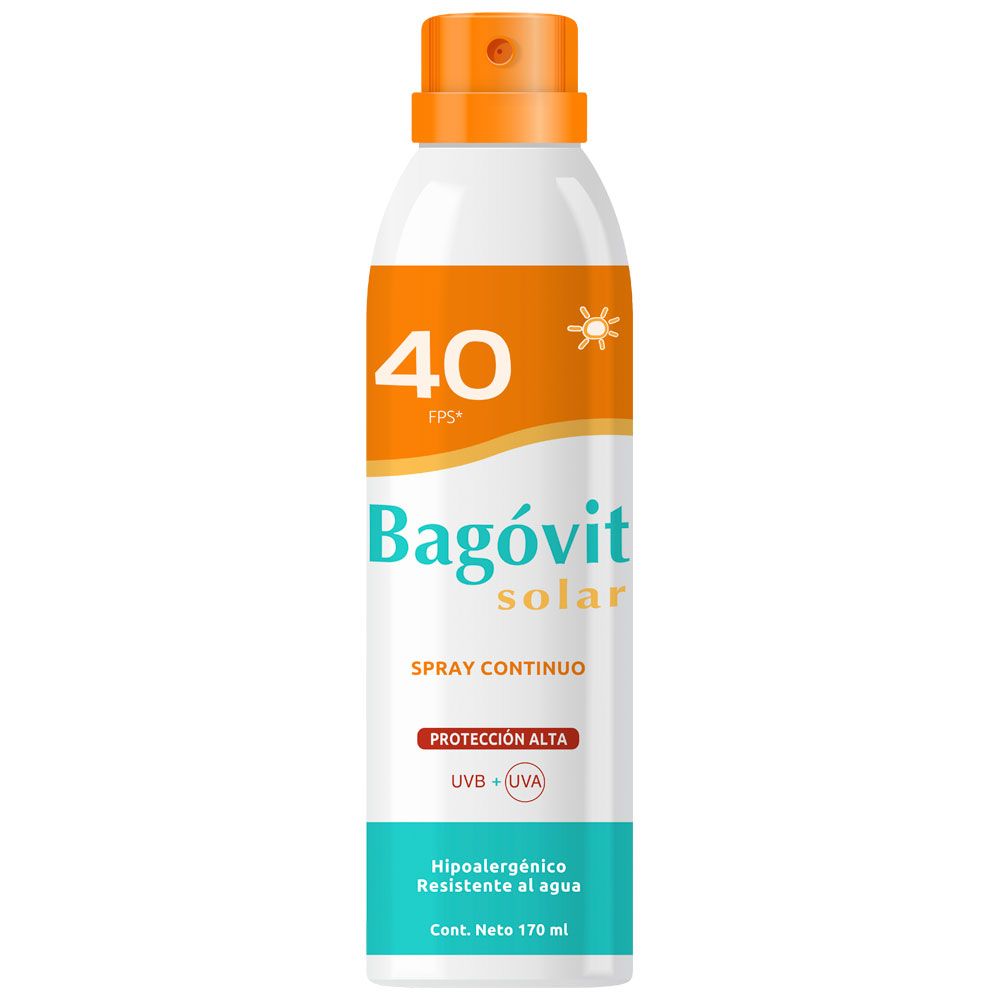 Bagóvit protector solar fps 40 spray continuo corporal y facial x 170ml ...