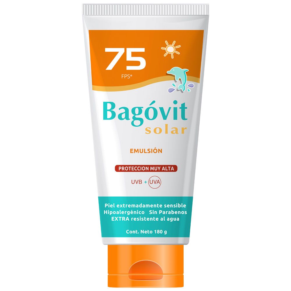 Bagóvit solar fps 75 emulsión corporal y facial x 180 gramos - Farmacia ...