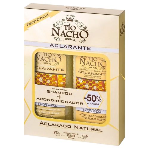Tío Nacho Aclarante Pack Shampoo + Acondicionador Aclarado Natural ... Tío Nacho Aclarante Pack Shampoo + Acondicionador Aclarado Natural ...