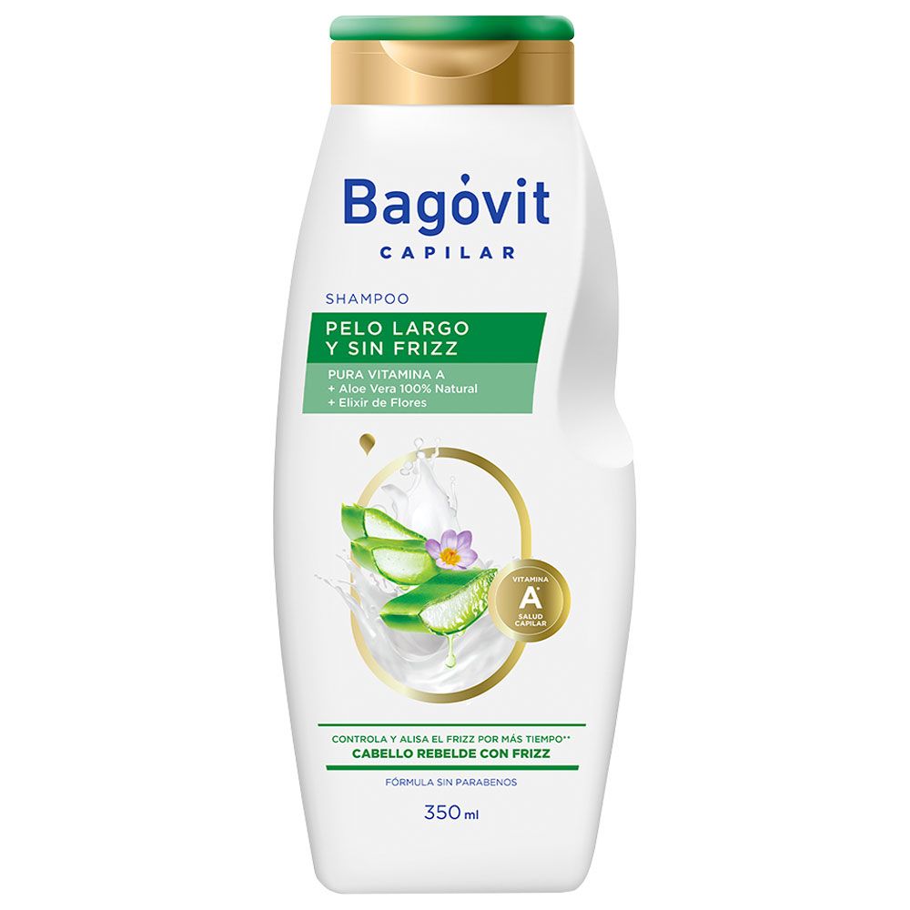 Bagóvit capilar pelo largo y sin frizz shampoo para cabello rebelde x ...