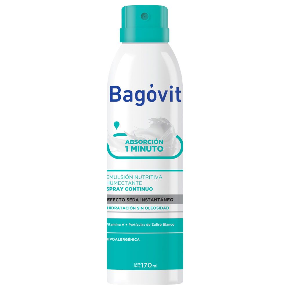 Bagóvit A emulsión corporal hidratante efecto seda spray continuo x ...