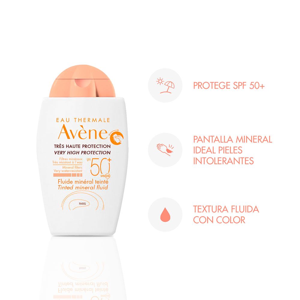 Avene protector solar spf50+ fluido mineral con color x 40ml - Farmacia ...