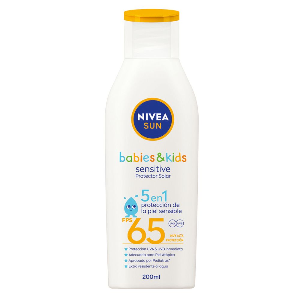 Nivea Sun Protect & Sensitive Kids Protector Solar Fps65 Humectante X ...