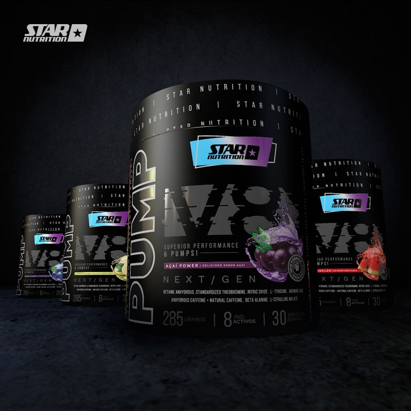 Star Nutrition Suplemento Pre Entreno Pump V8 En Polvo X 285 Gramos ...