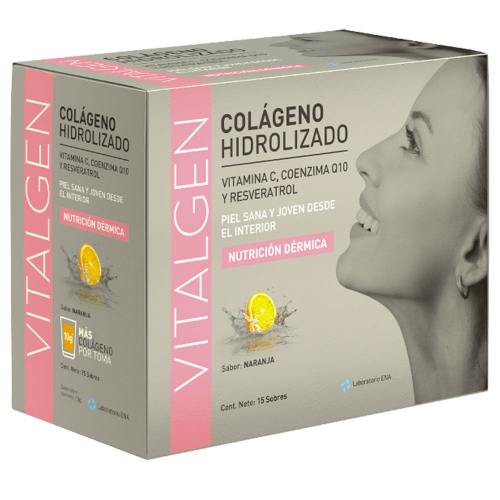 Ena Vitalgen Colágeno Hidrolizado Sabor Naranja X 15 Sobres - Farmacia ...