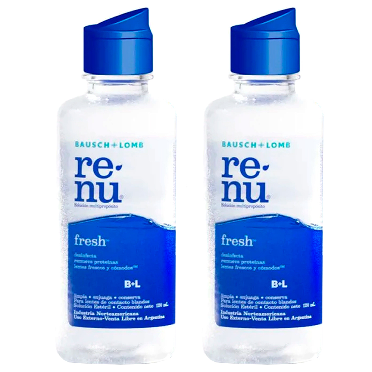 Pack 2 Renu Fresh Solución Multipropósito Lentes De Contacto X 120ml ...