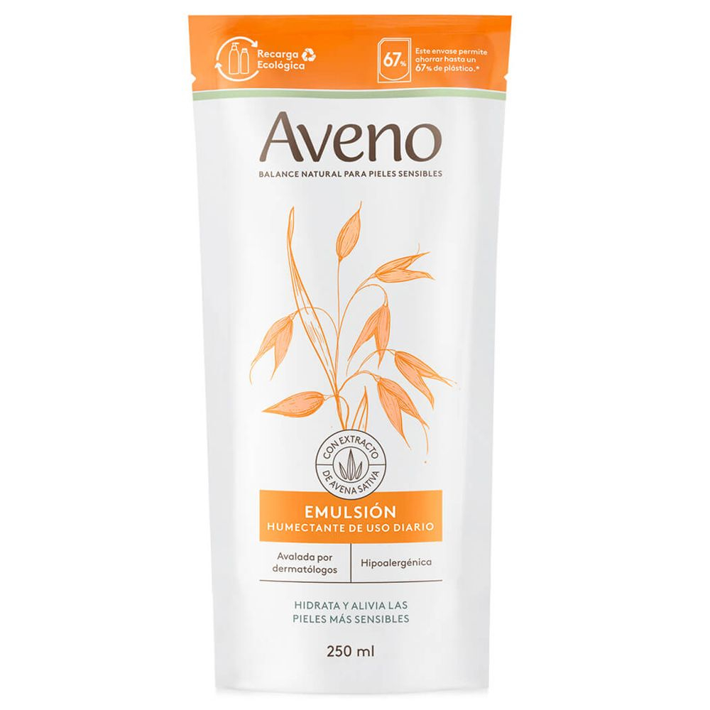 Aveno Emulsión Emoliente Suavizante Avena Natural Hidratación Piel ...