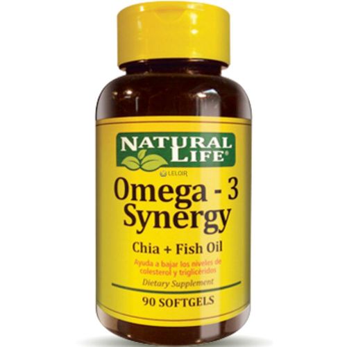 Natural life omega-3 synergy x 90 cápsulas (aceite de pescado + aceite ...
